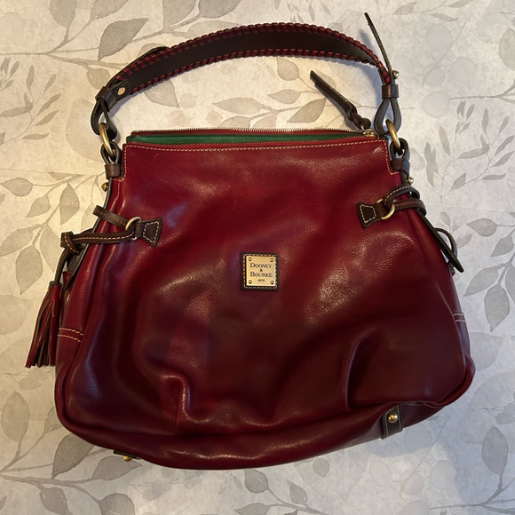 Dooney & Bourke | Bags | Dooney Bourke Red Leather Shoulder Bag | Poshmark